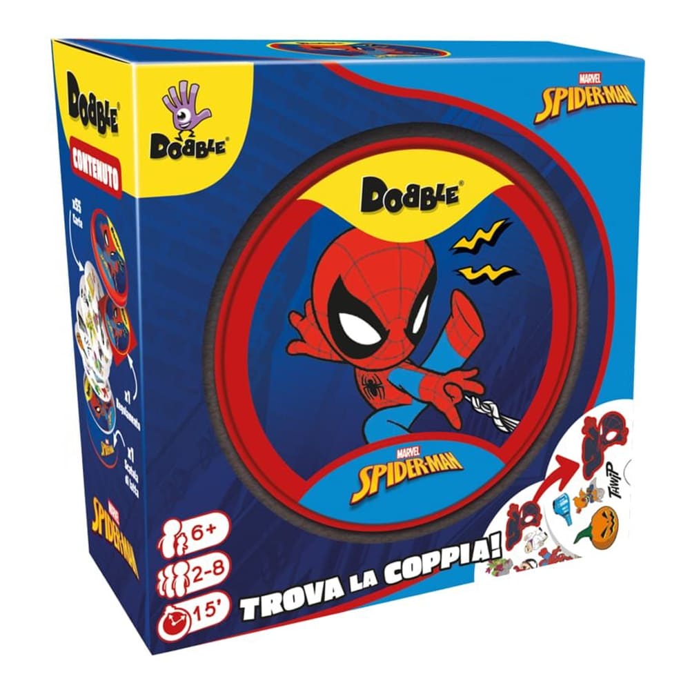 Dobble Spiderman gioco da tavolo versione Italiano | CarteMagic