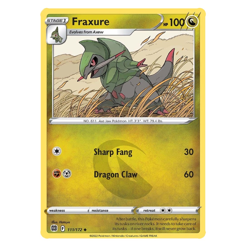 Fraxure - 111/172 Fraxure [Sharp Fang | Dragon Claw] - 111/172 | CarteMagic