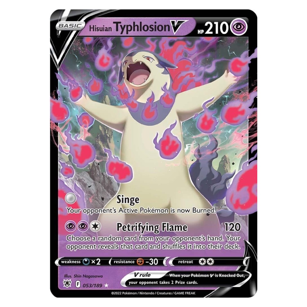 Hisuian Typhlosion V - Ultra Rare 053/189 Typhlosion di Hisui V [Singe ...