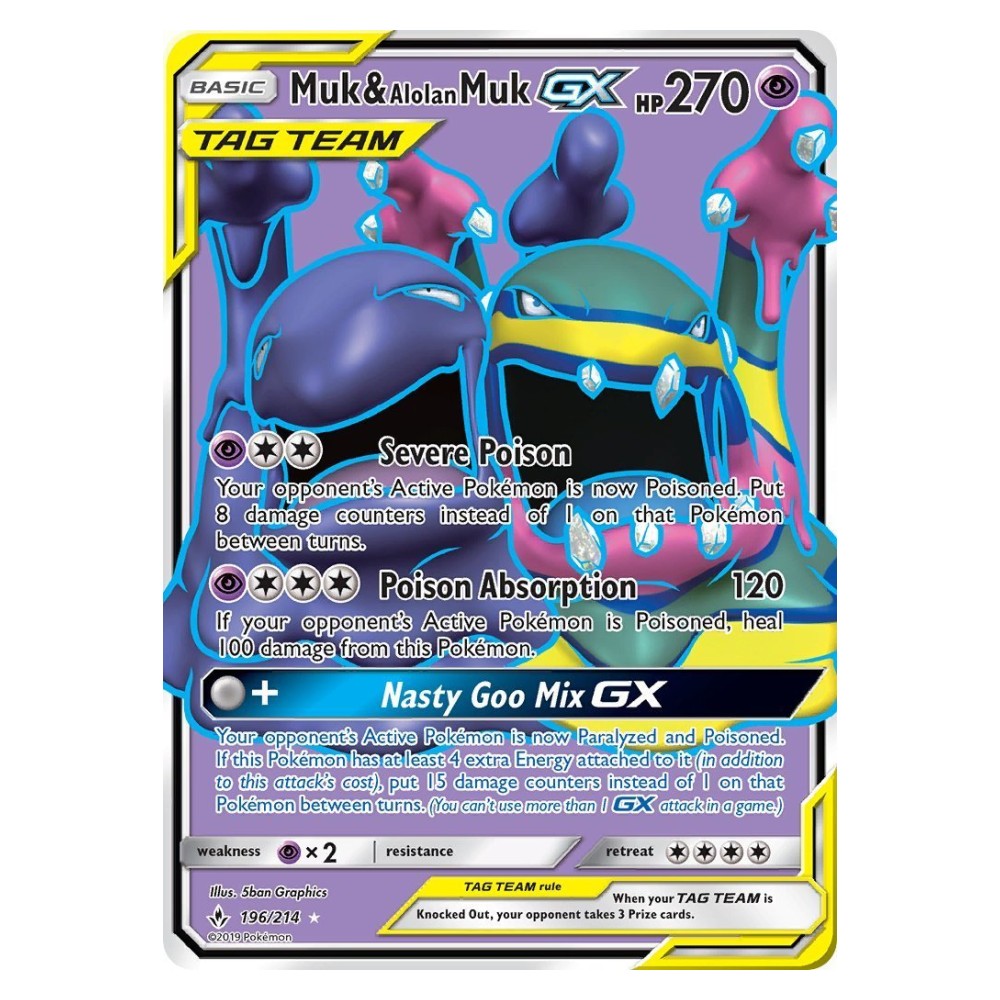 Muk & Alolan Muk GX - Ultra Rare 196/214 Muk e Muk di Alola GX ALLEATI ...
